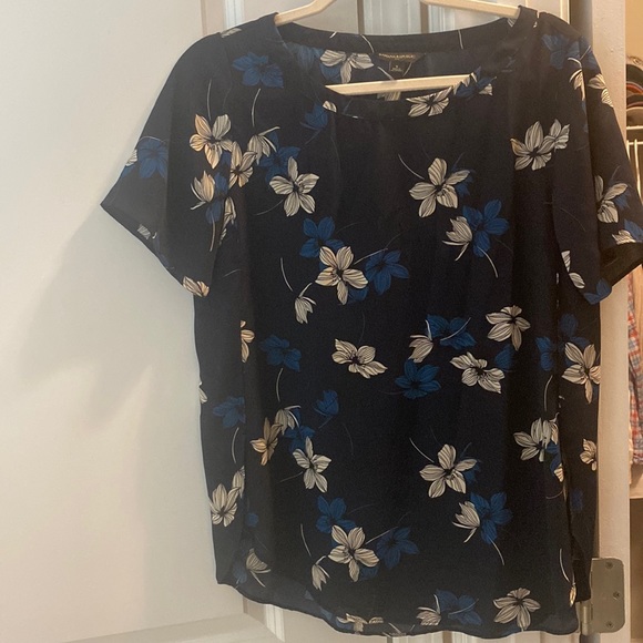 Banana Republic | Tops | Banana Republic Navy Blue Work Blouse | Poshmark